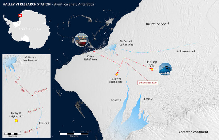 Brunt Ice Shelf movement - British Antarctic Survey