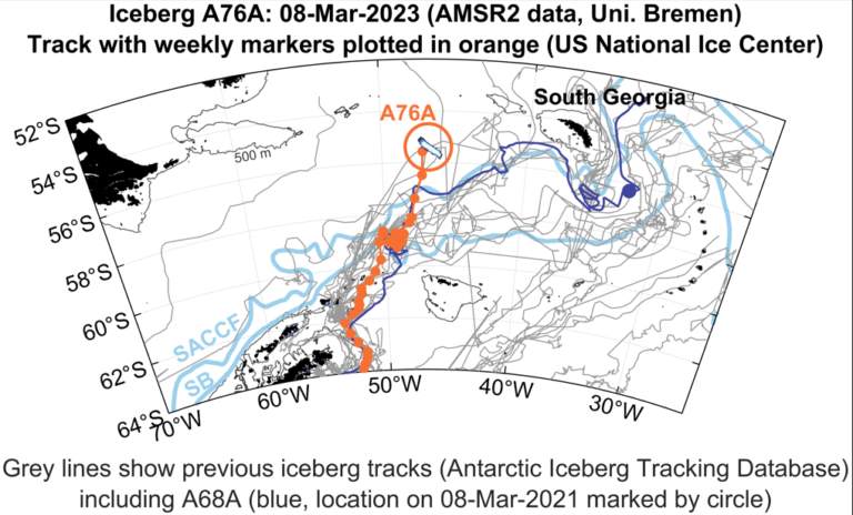First images of giant iceberg from Brunt Ice Shelf - British Antarctic ...