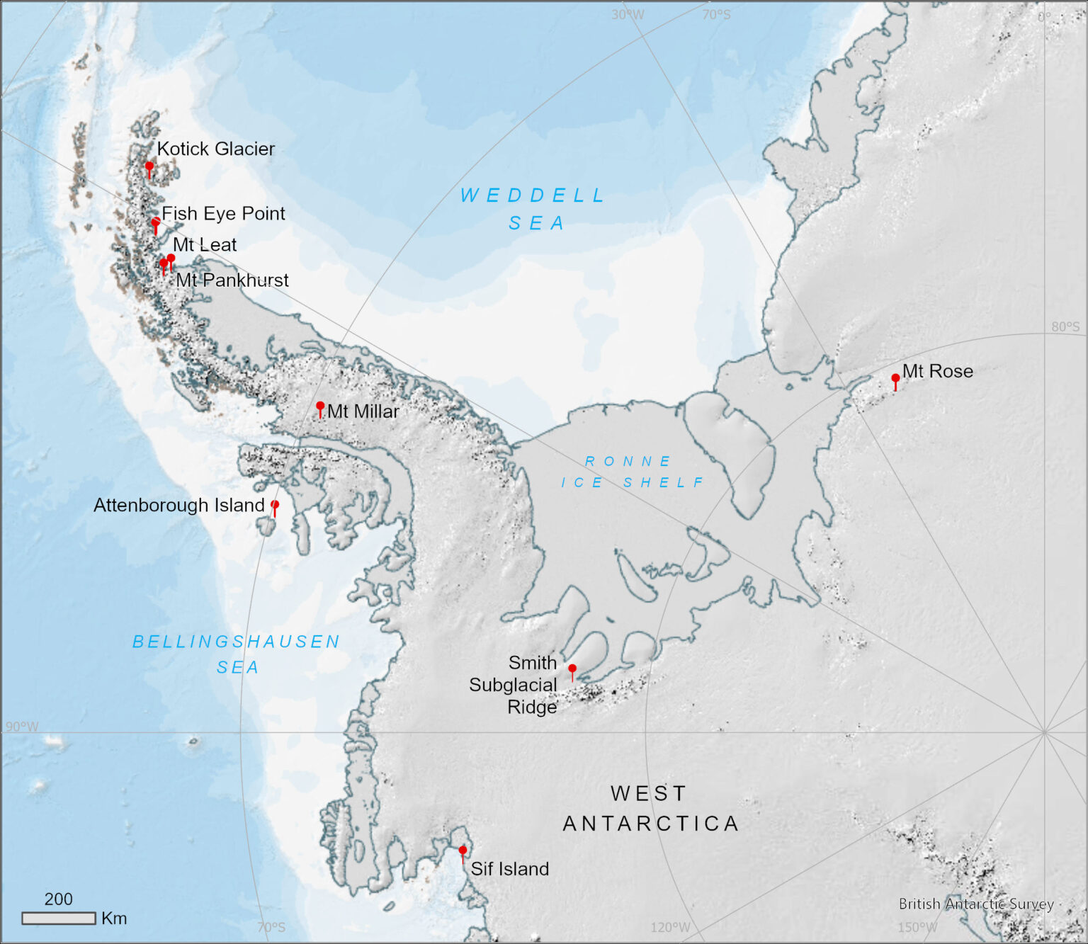 New Antarctic place names announced - British Antarctic Survey
