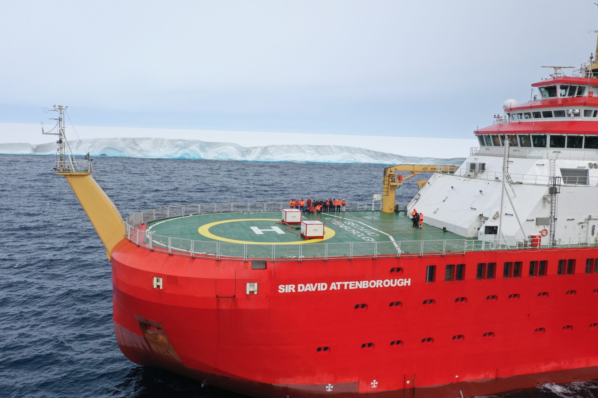RRS Sir David Attenborough samples A23a iceberg during climate science ...
