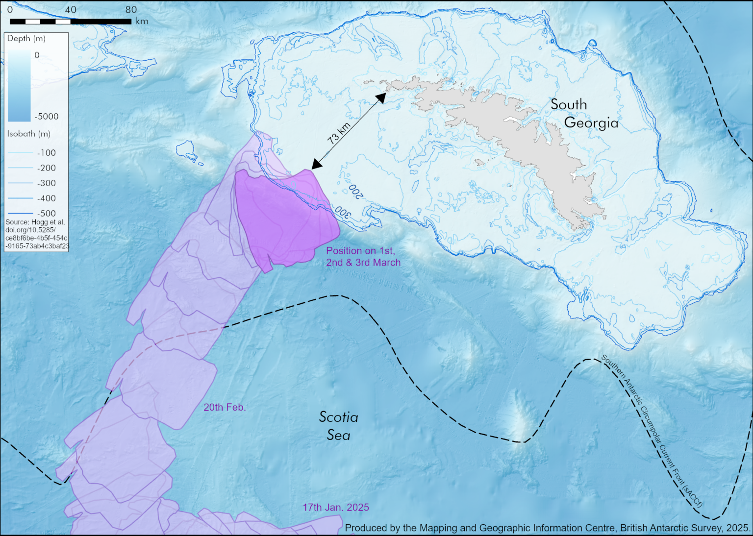 World’s largest iceberg grounds near sub-Antarctic Island of South ...